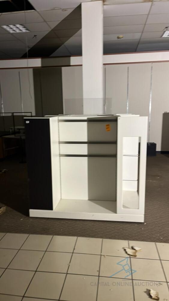 2 White displays for hanging