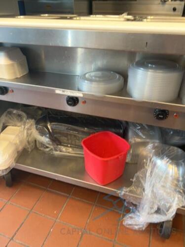 Delfield steam table with cutting board