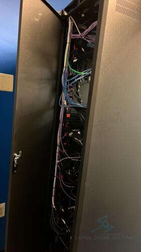 Server rack with components