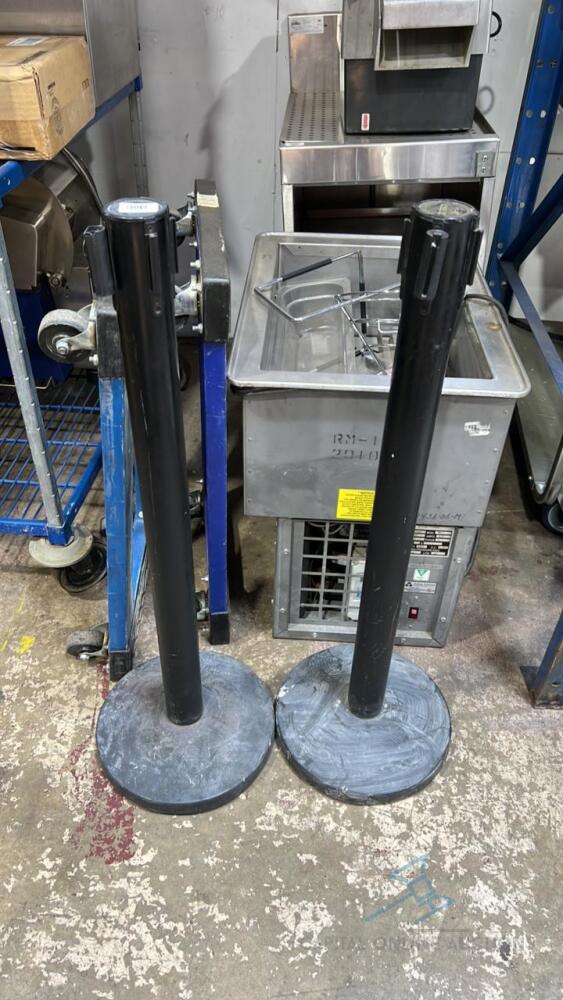 8 Assorted Stanchions/Crowd Control Posts