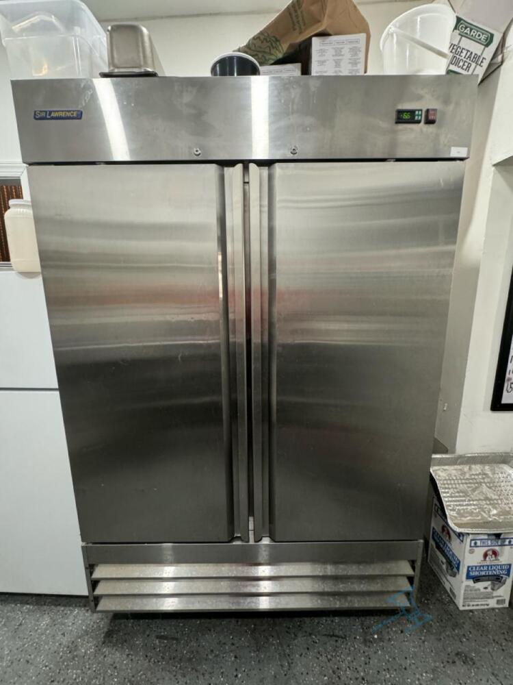 2 door upright stainless steel freezer